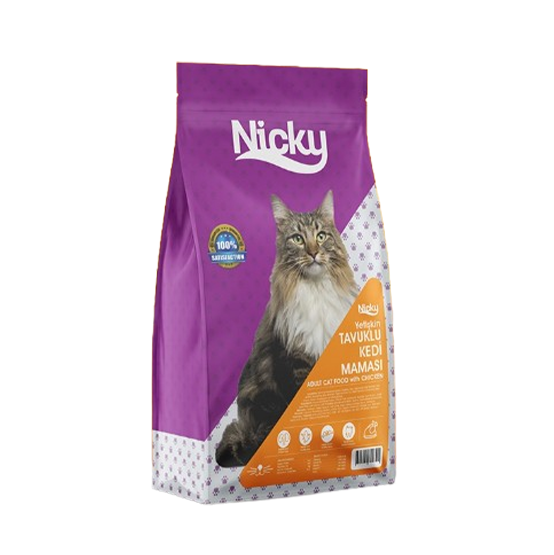 Nicky Adult Cat Food with Chicken - Abu Farees