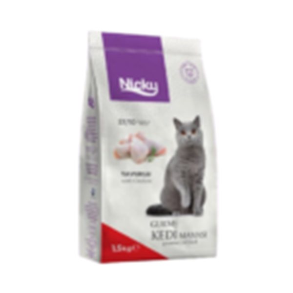 Nicky Cat Food With Chicken 1.5 KG - Abu Farees