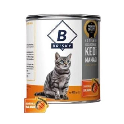 Brisky Adult Sterilizated Cat Can Food Salmon - 400G - Abu Farees