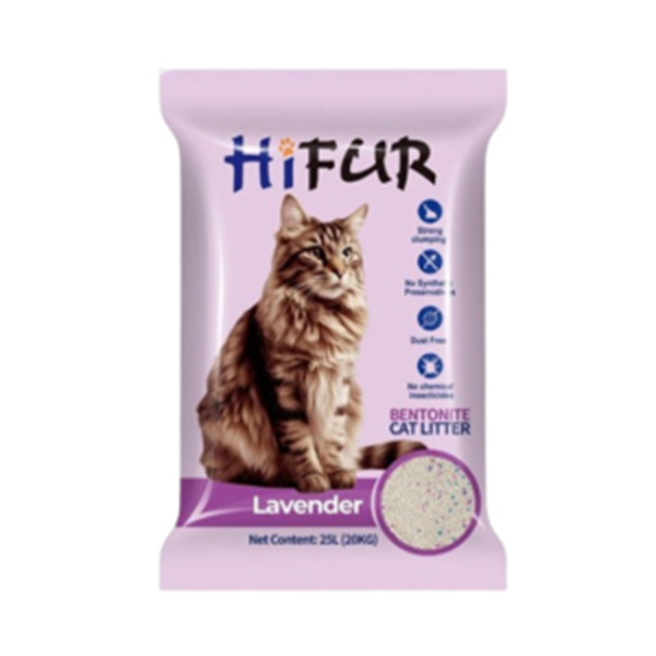 Hifur Bentonite Cat Litter – Lavender 25L - Abu Farees